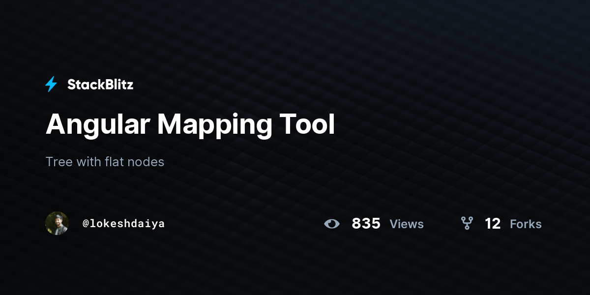 Angular Mapping Tool - StackBlitz