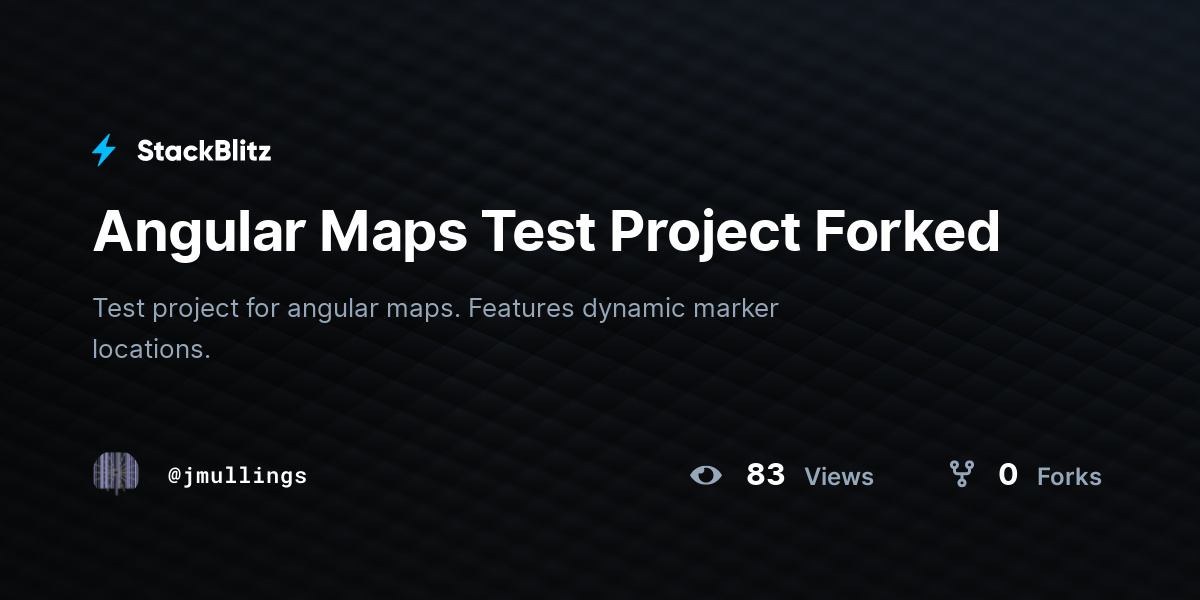Angular Maps Test Project Forked Stackblitz