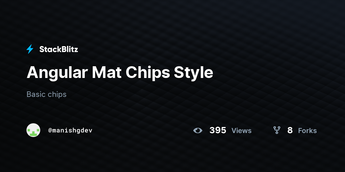Angular Mat Chips Style - StackBlitz