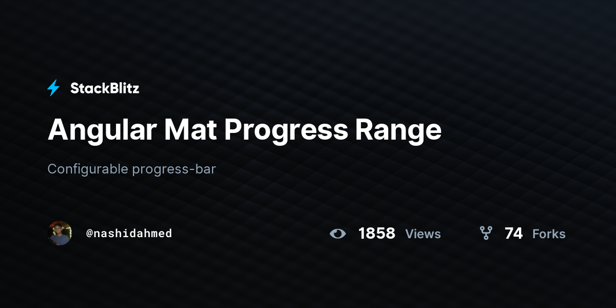 Angular Mat Progress Range - StackBlitz