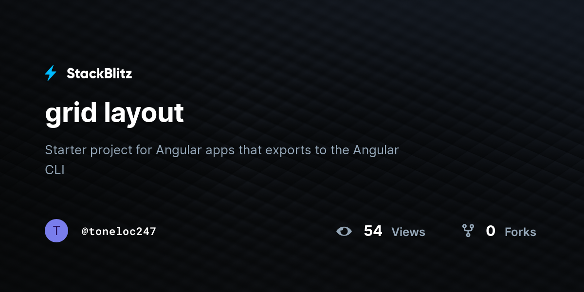 grid layout - StackBlitz