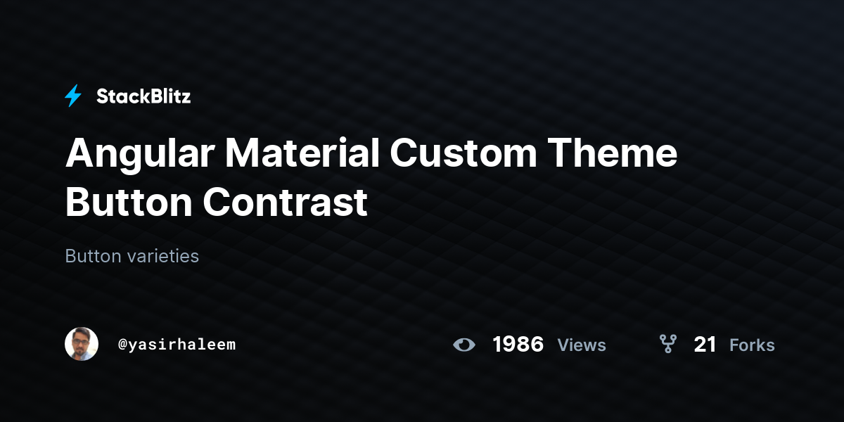 Angular Material Custom Theme Button Contrast - StackBlitz