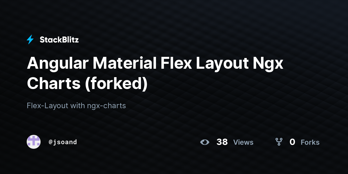 Angular Material Flex Layout Ngx Charts (forked) - StackBlitz Angular Material Flex Layout Ngx Charts (forked) - StackBlitz