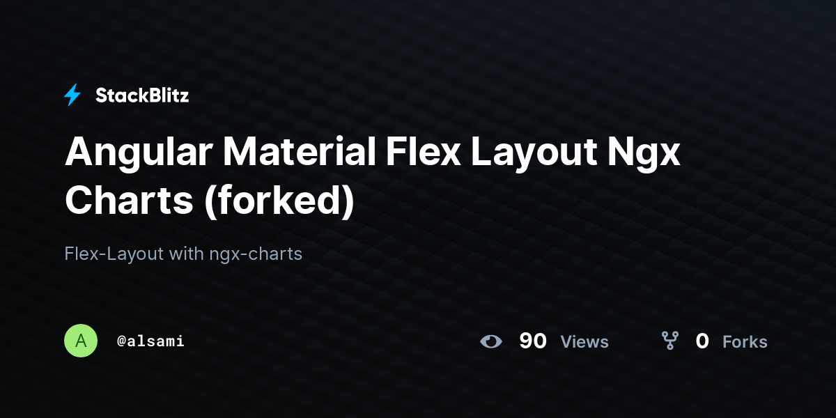 Angular Material Flex Layout Ngx Charts (forked) - StackBlitz Angular Material Flex Layout Ngx Charts (forked) - StackBlitz