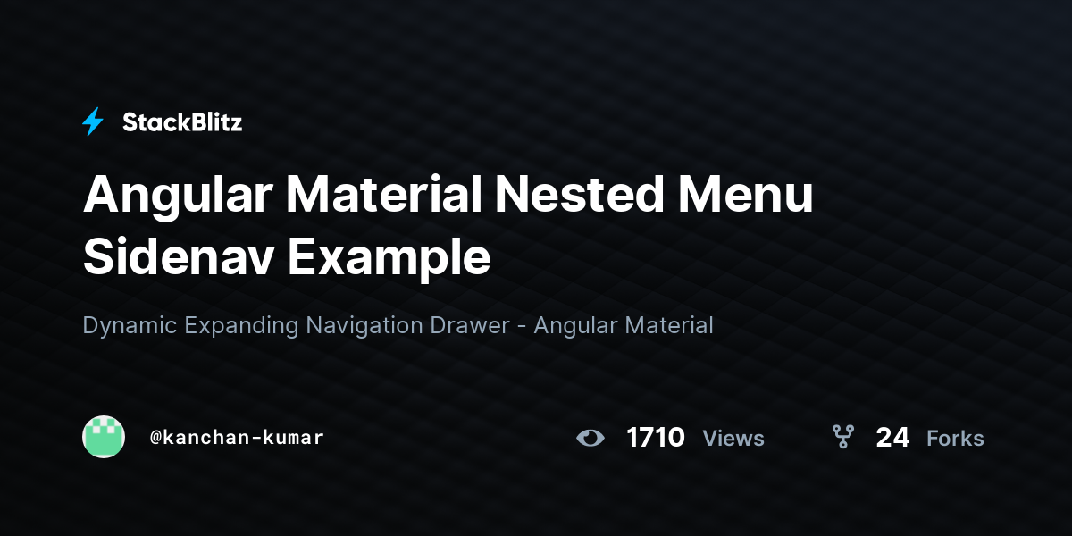 Angular Material Nested Menu Sidenav Example - StackBlitz Angular Material Nested Menu Sidenav Example - StackBlitz