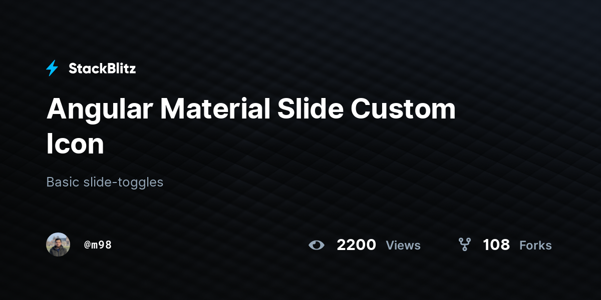 Angular Material Slide Custom Icon - StackBlitz Angular Material Slide Custom Icon - StackBlitz