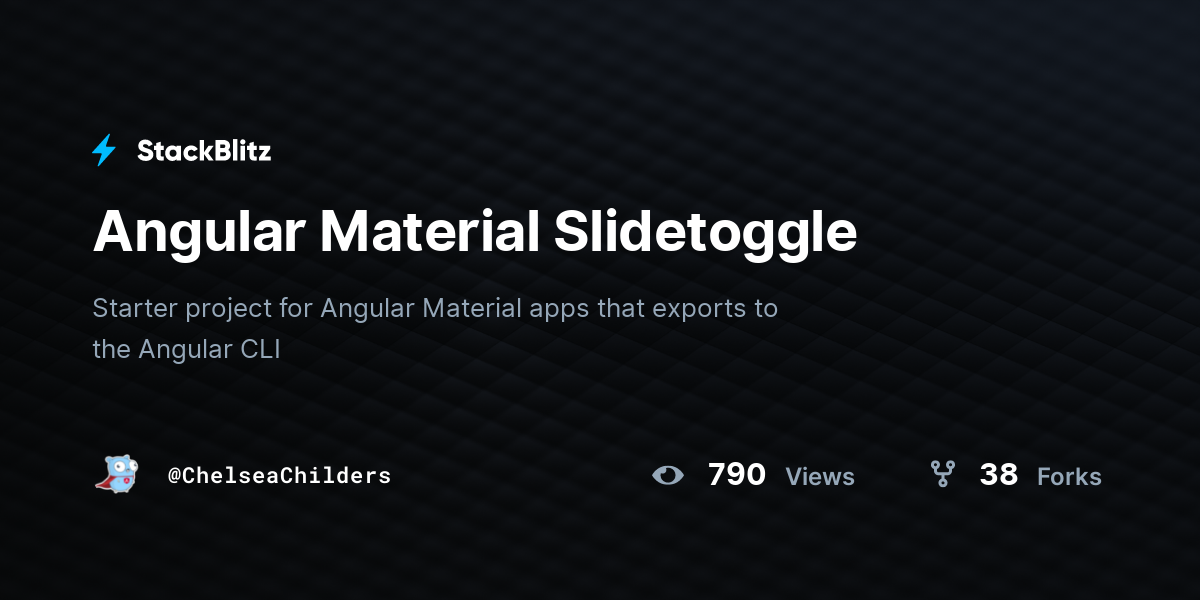 Angular Material Slidetoggle - StackBlitz