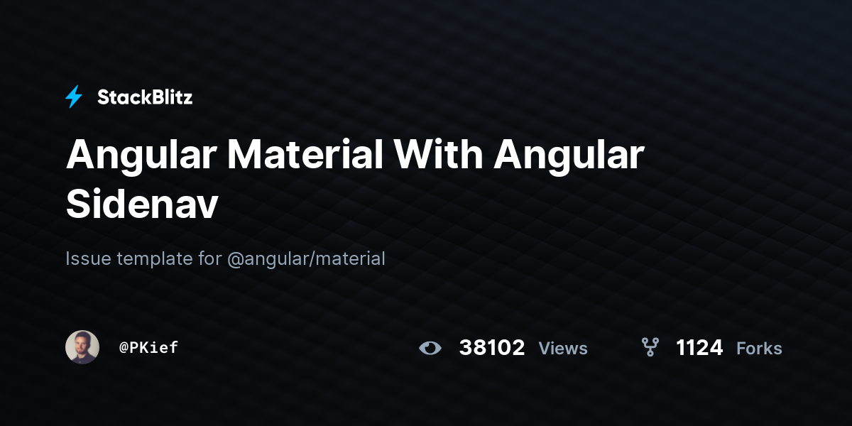 Angular Material With Angular Sidenav - StackBlitz Angular Material With Angular Sidenav - StackBlitz