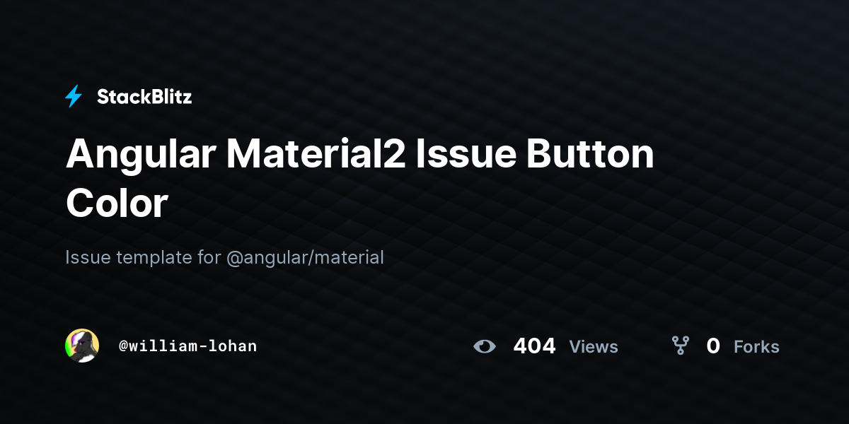 Angular Material2 Issue Button Color - StackBlitz