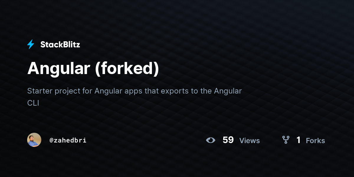Angular (forked) - StackBlitz