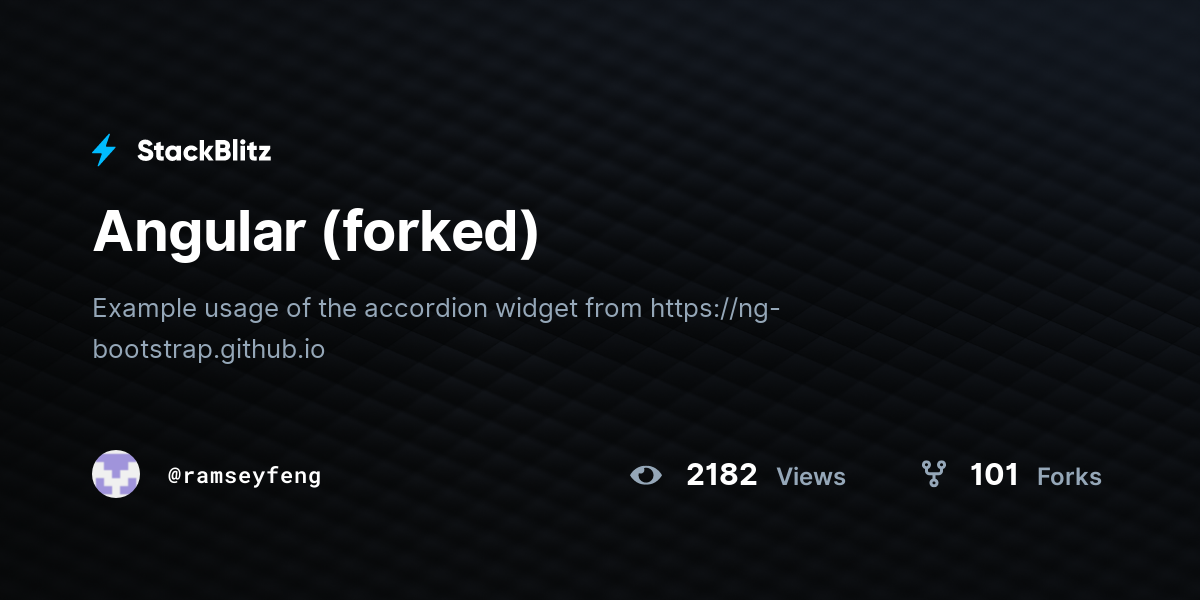 Angular (forked) - StackBlitz