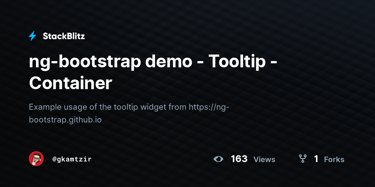 ng-bootstrap demo - Tooltip - Container - StackBlitz