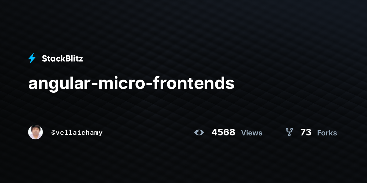 angular-micro-frontends - StackBlitz