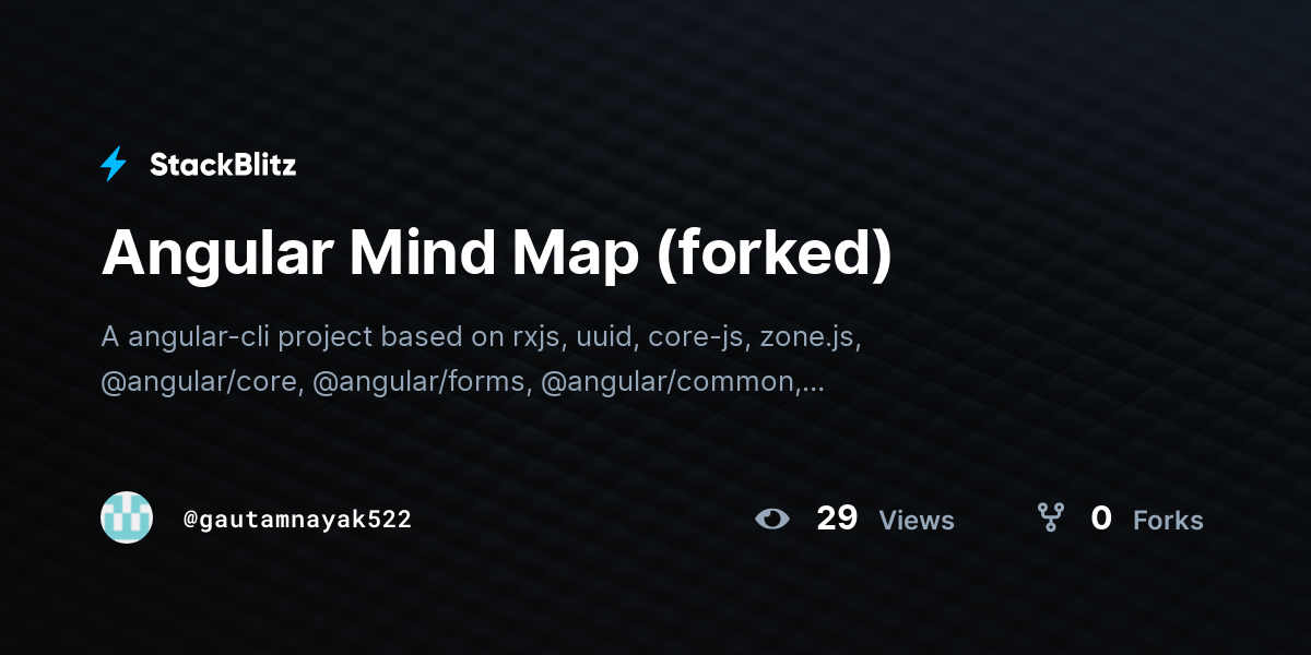 Angular Mind Map (forked) - StackBlitz