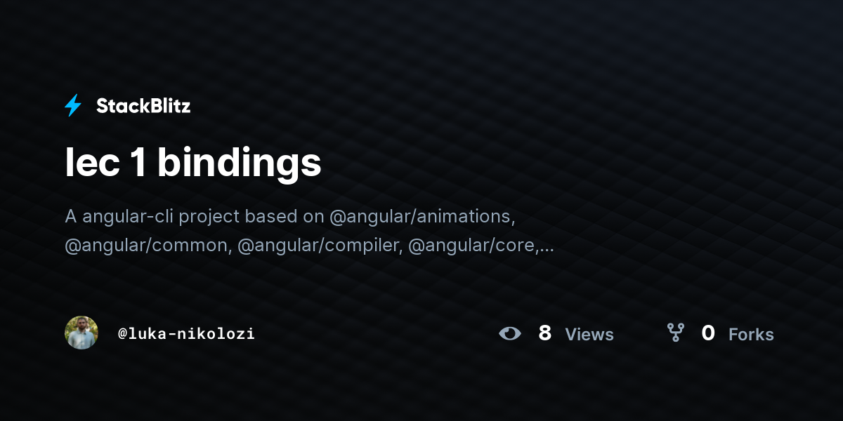 lec 1 bindings - StackBlitz