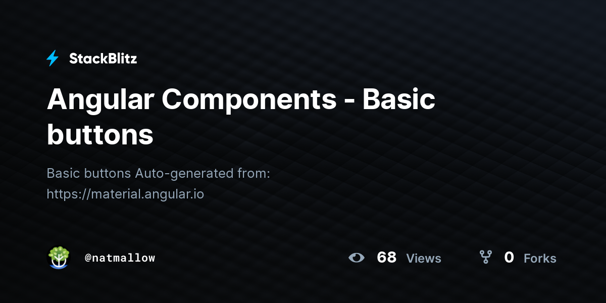 Angular Components - Basic buttons - StackBlitz