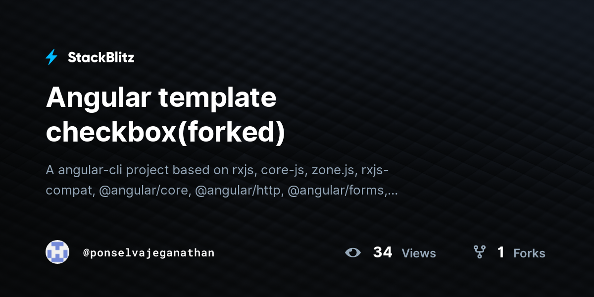 Angular template checkbox(forked) - StackBlitz Angular template checkbox(forked) - StackBlitz