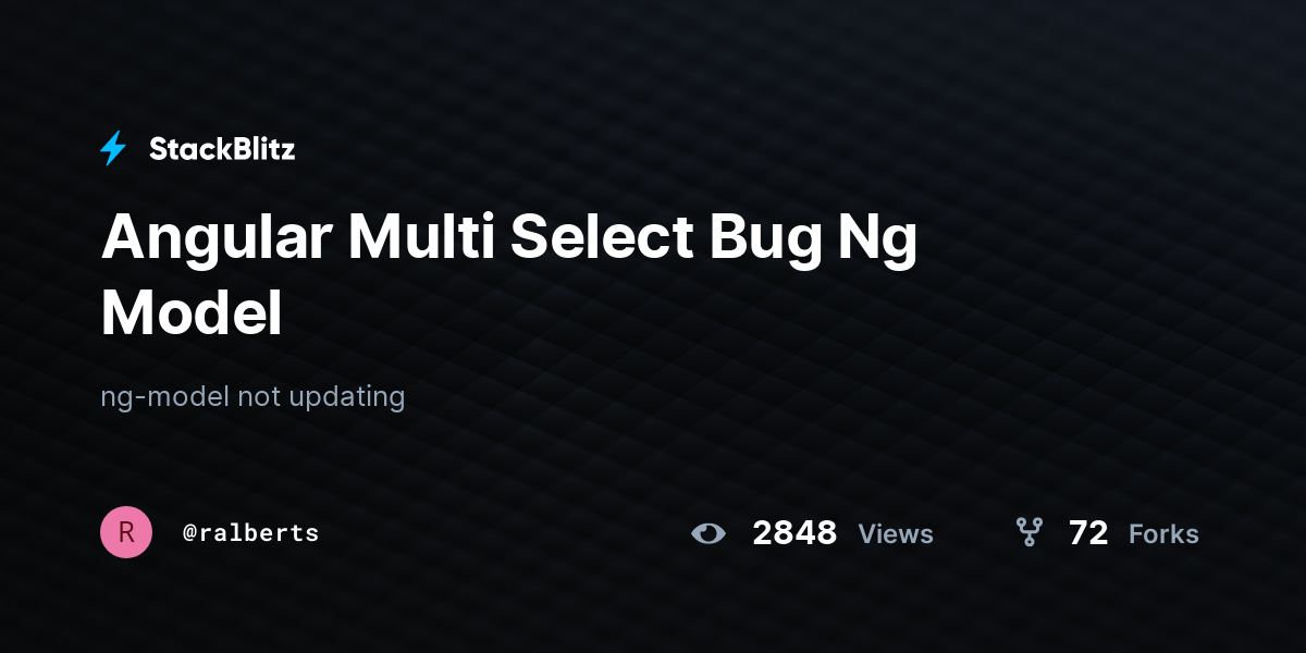 Angular Multi Select Bug Ng Model - StackBlitz