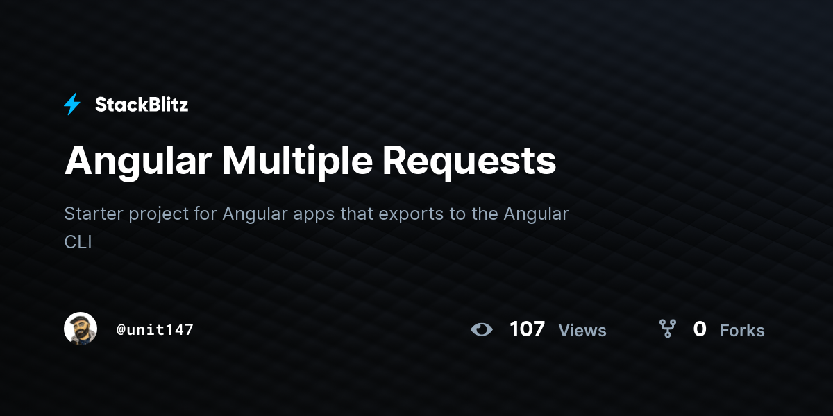Angular Multiple Requests - StackBlitz