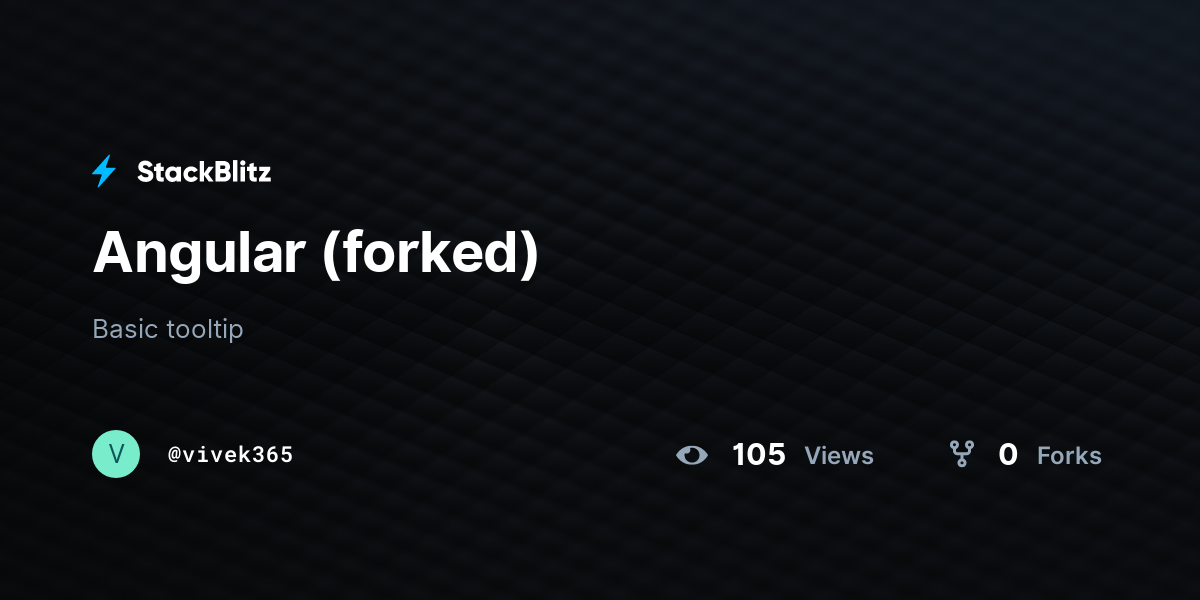 Angular (forked) - StackBlitz