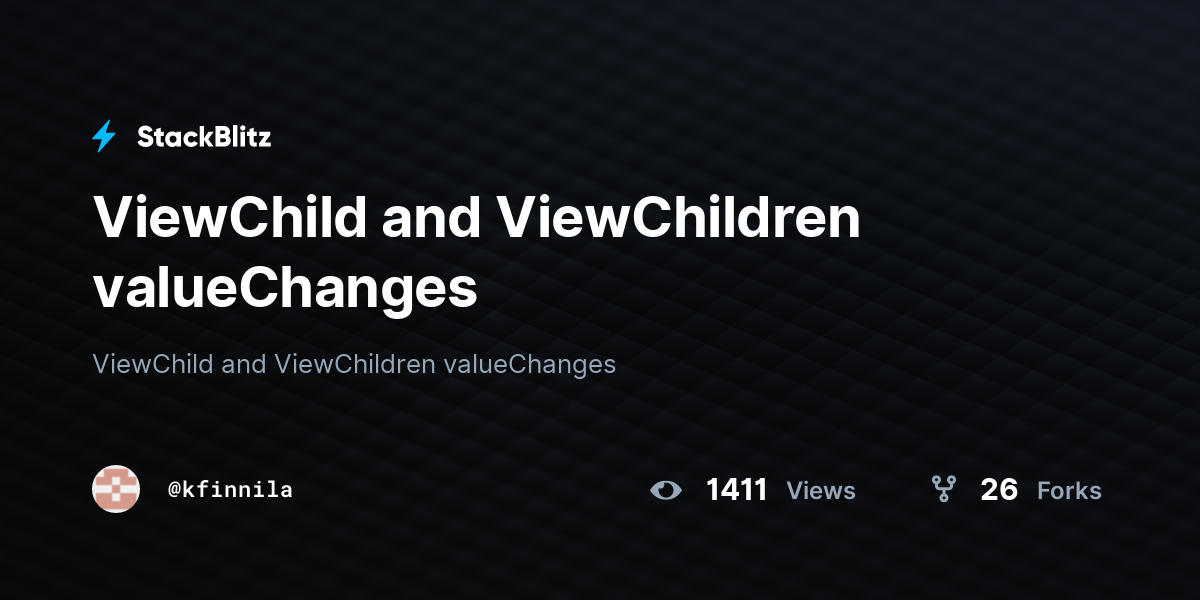 ViewChild and ViewChildren valueChanges - StackBlitz