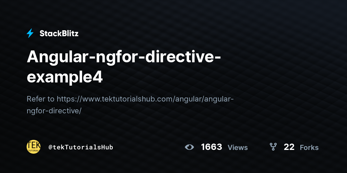 Angular-ngfor-directive-example4 - StackBlitz