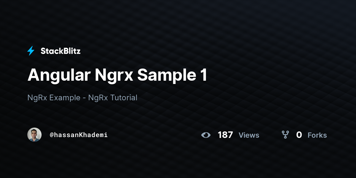 Angular Ngrx Sample 1 - StackBlitz
