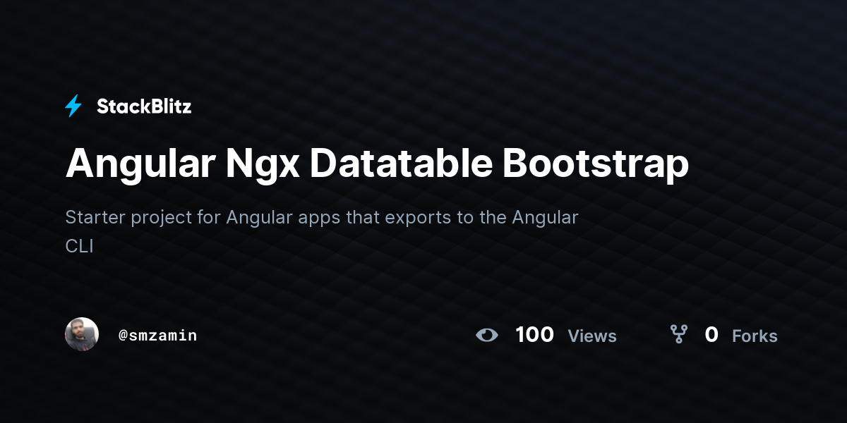 Angular Ngx Datatable Bootstrap - StackBlitz Angular Ngx Datatable Bootstrap - StackBlitz