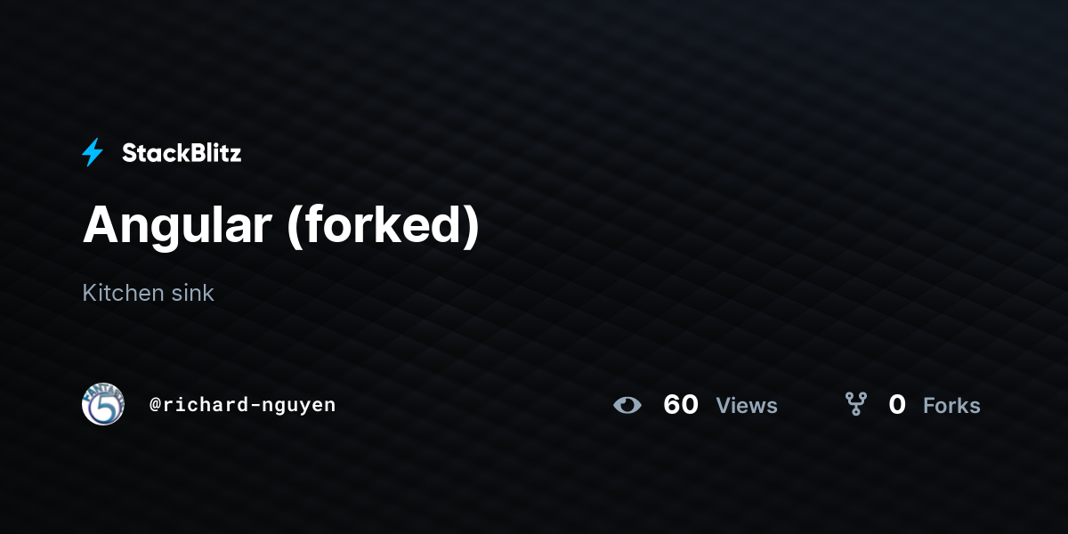 Angular (forked) - StackBlitz