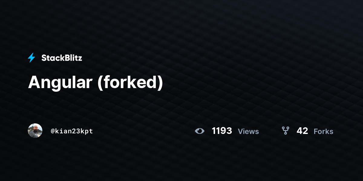 Angular (forked) - StackBlitz
