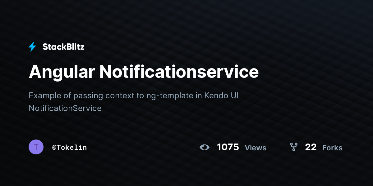 Angular Notificationservice - StackBlitz