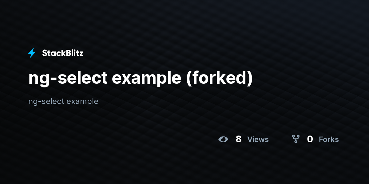 ng-select example (forked) - StackBlitz