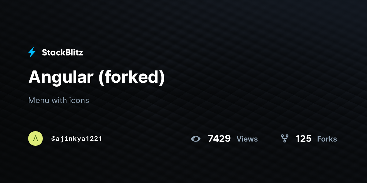 Angular (forked) - StackBlitz