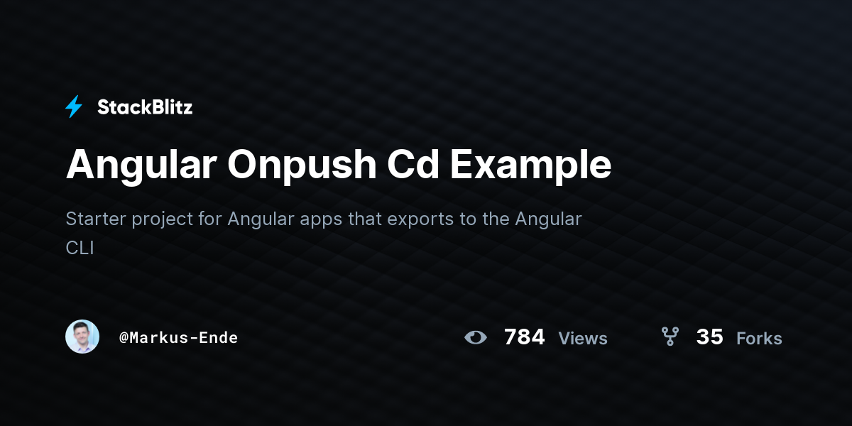 Angular Onpush Cd Example - StackBlitz