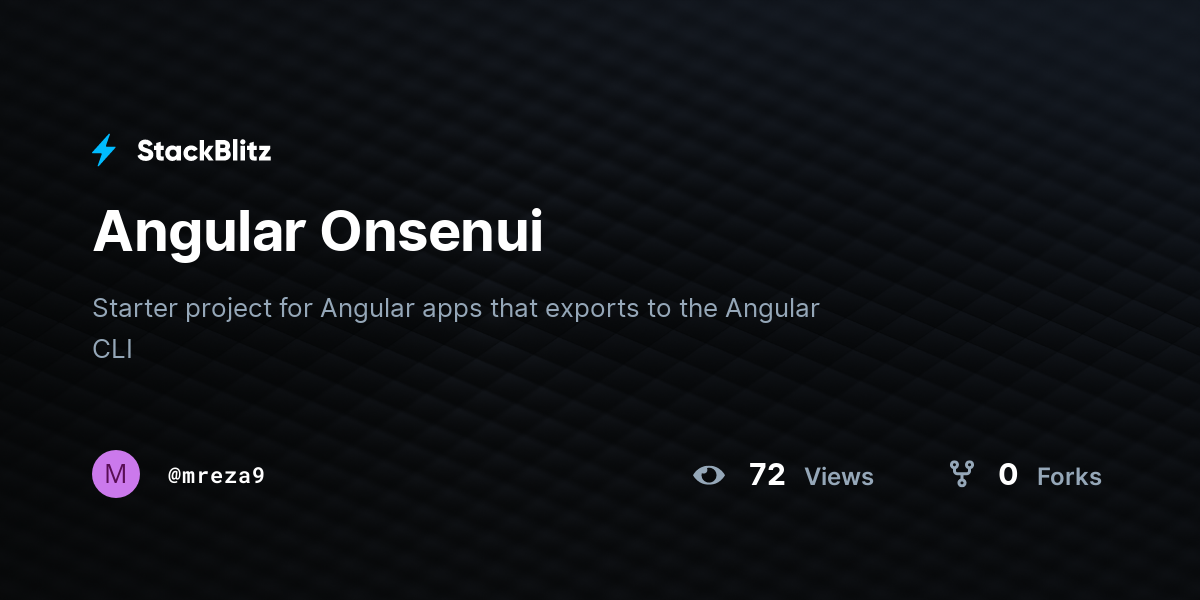 Angular Onsenui - StackBlitz Angular Onsenui - StackBlitz