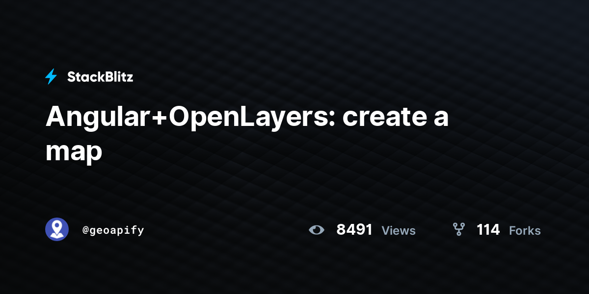 Angular+OpenLayers: create a map - StackBlitz