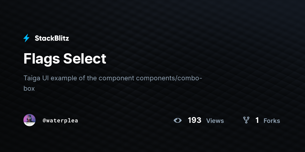 Flags Select - StackBlitz