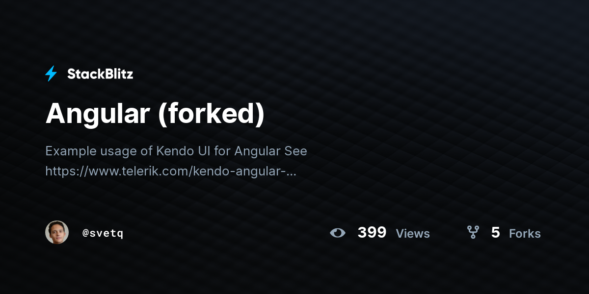 Angular (forked) - StackBlitz