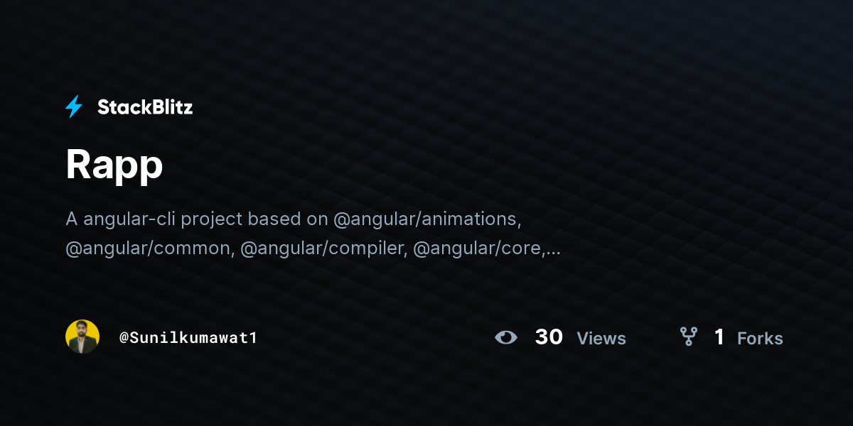 Rapp - StackBlitz