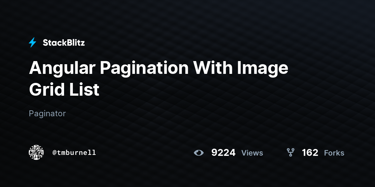 Angular Pagination With Image Grid List - StackBlitz