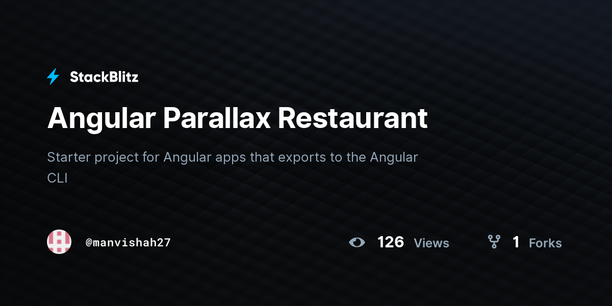 Angular Parallax Restaurant - StackBlitz