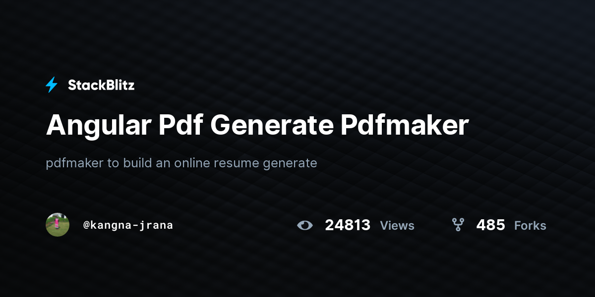 Angular Pdf Generate Pdfmaker - StackBlitz