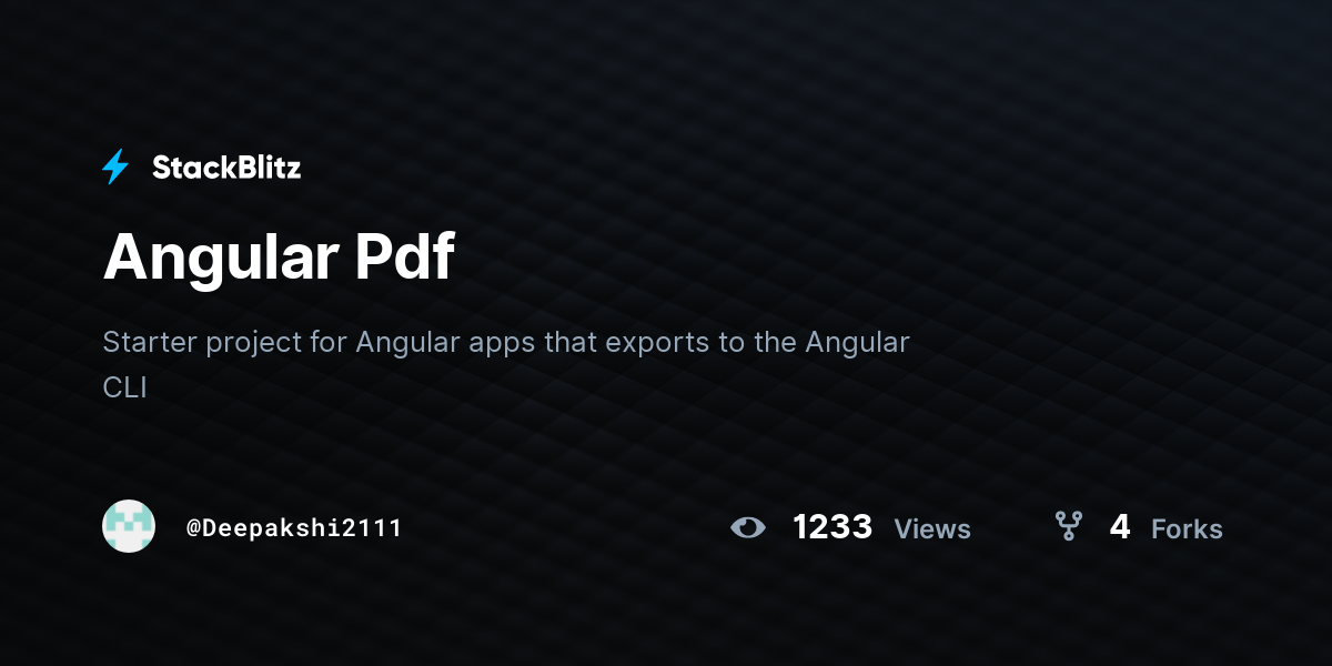 Angular Pdf - StackBlitz