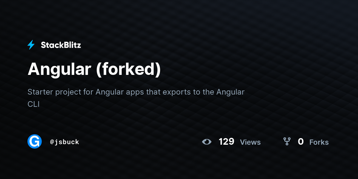 Angular (forked) - StackBlitz