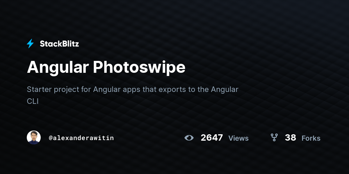 Angular Photoswipe - StackBlitz