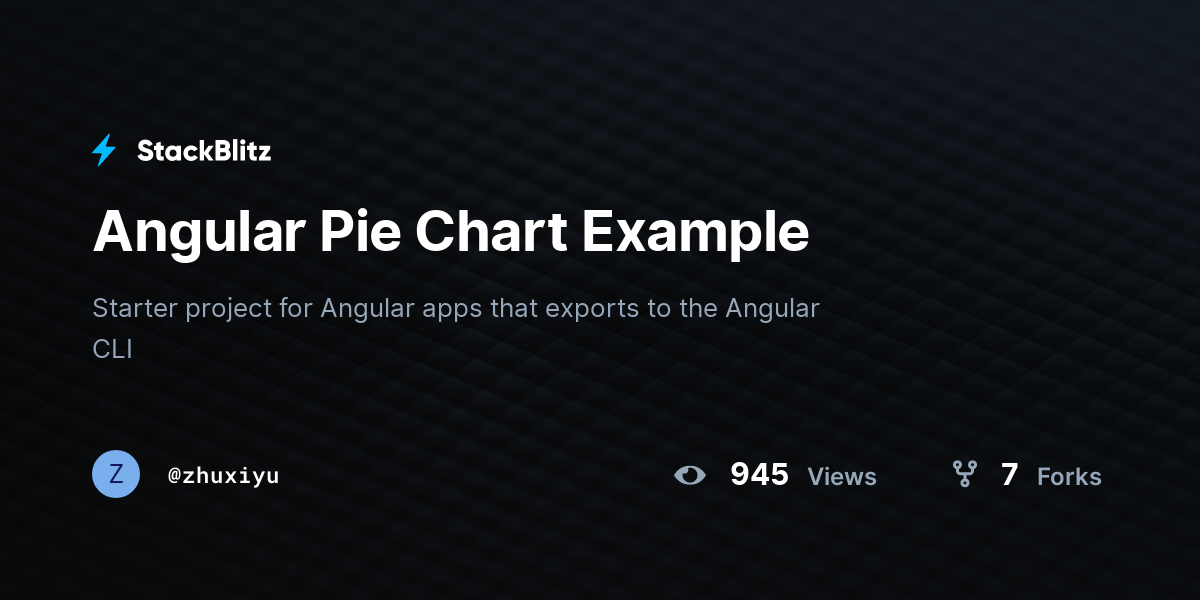 Angular Pie Chart Example Stackblitz