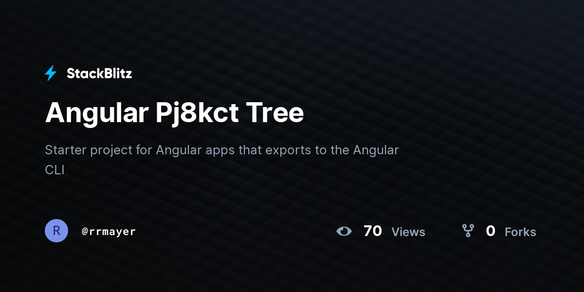 Angular Pj8kct Tree - StackBlitz