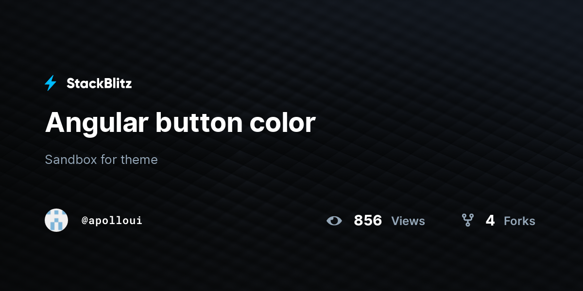 Angular button color - StackBlitz