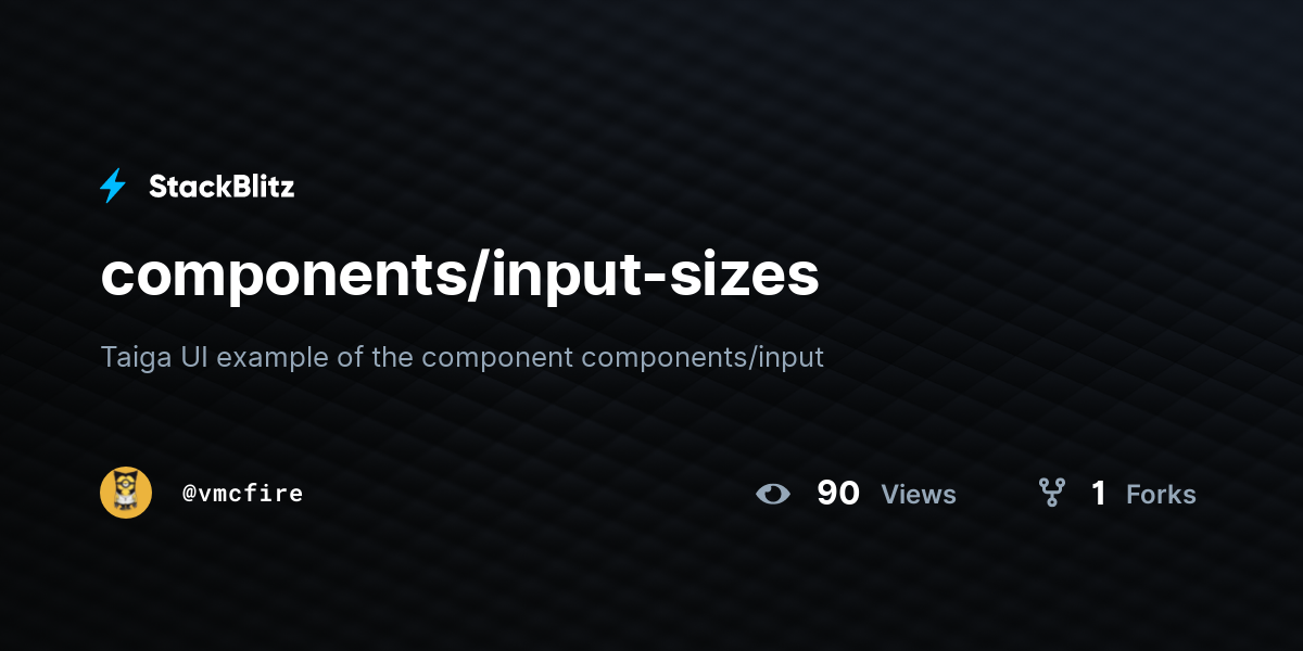 components/input-sizes - StackBlitz