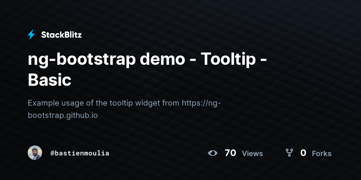 ng-bootstrap demo - Tooltip - Basic - StackBlitz